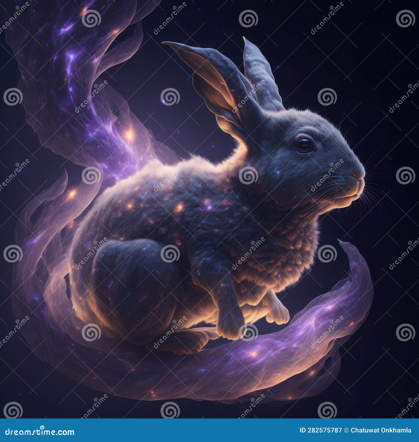 Galaxy and Constellations with Rabbit, Zodiac Pattern for Background ...