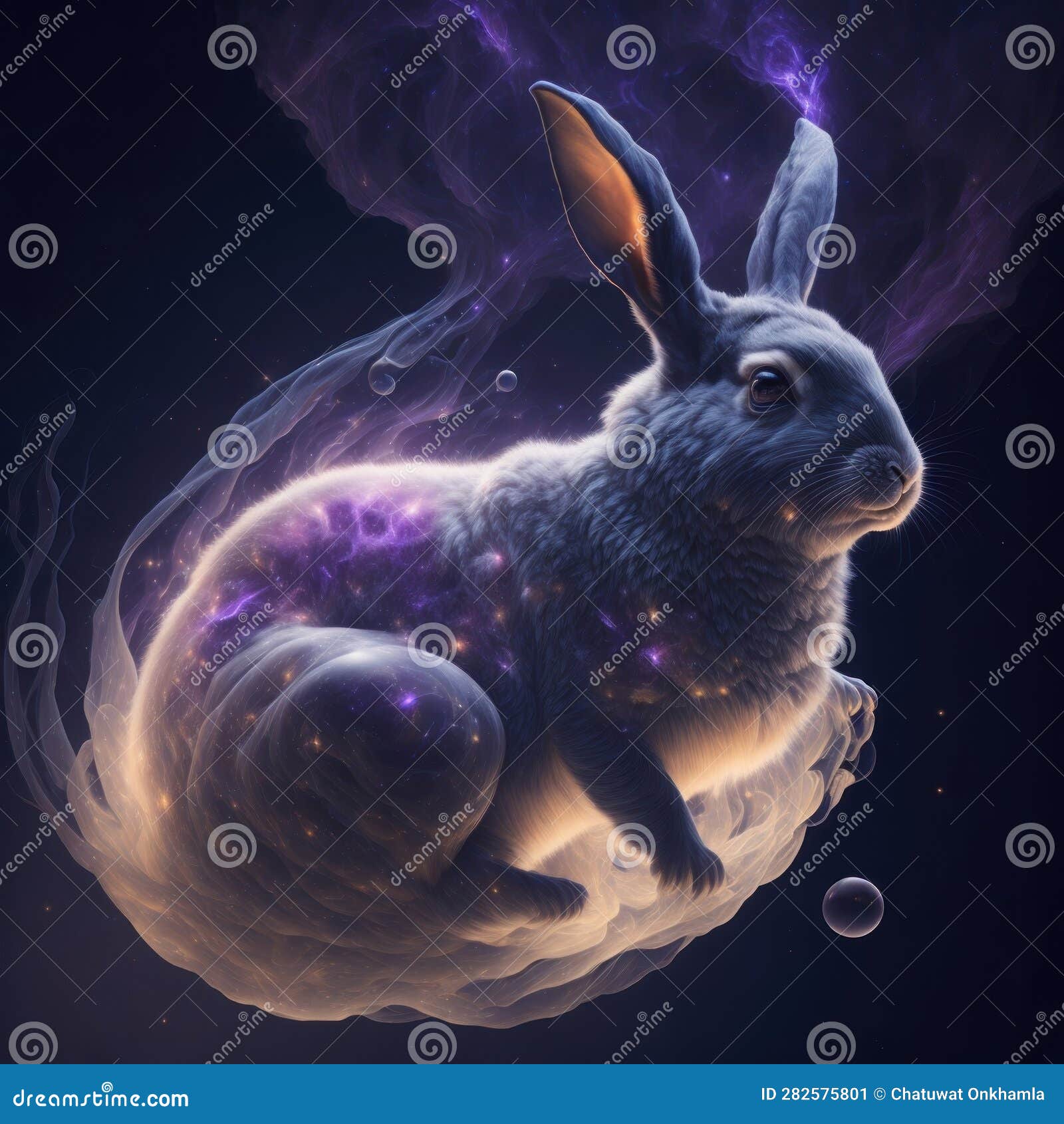 Galaxy and Constellations with Rabbit, Zodiac Pattern for Background ...