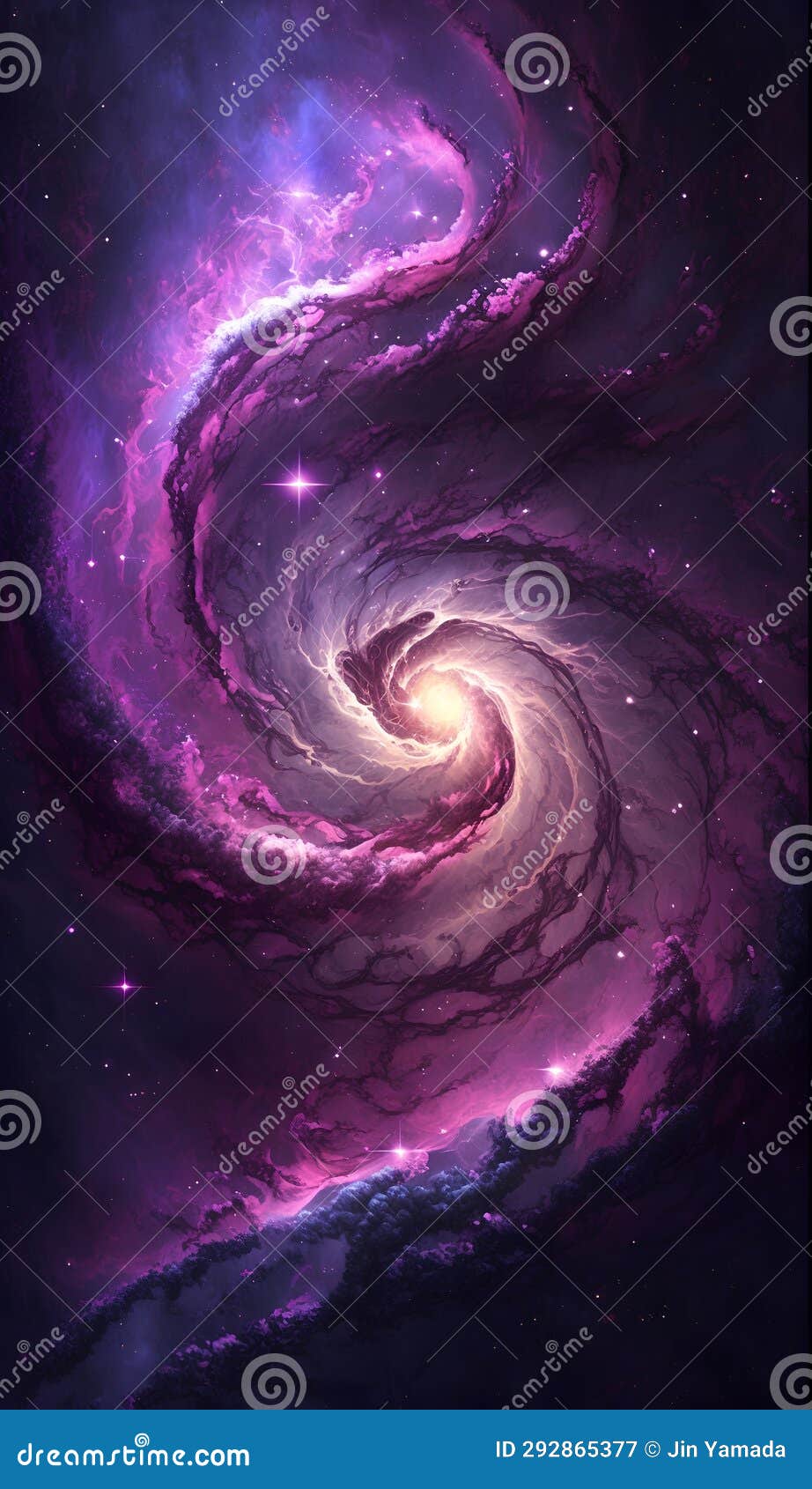 Galaxy in Deep Space, Computer Generated Abstract Background, 3D ...