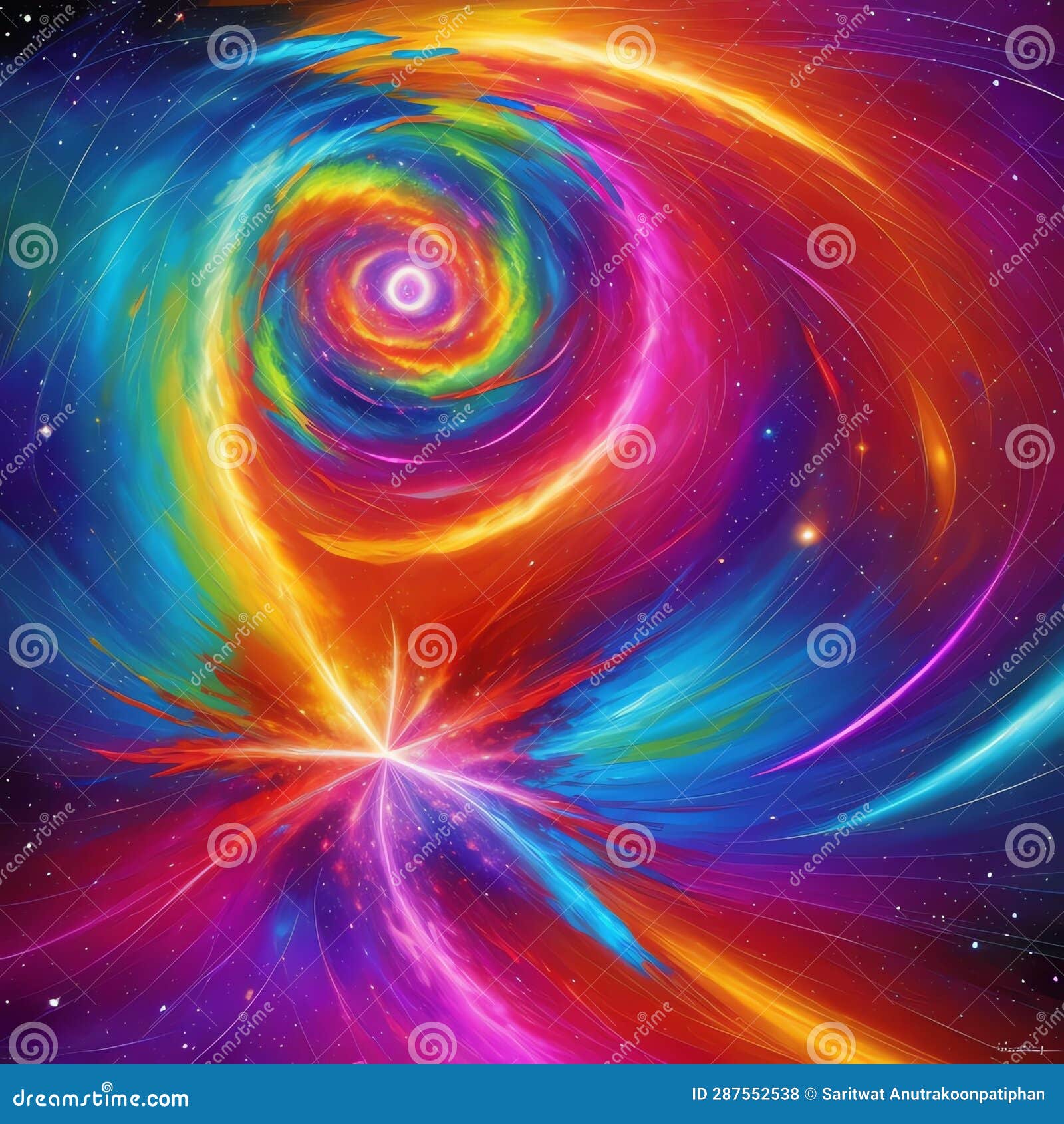 Galaxy Fire Colorful Background Generative AI Stock Illustration ...
