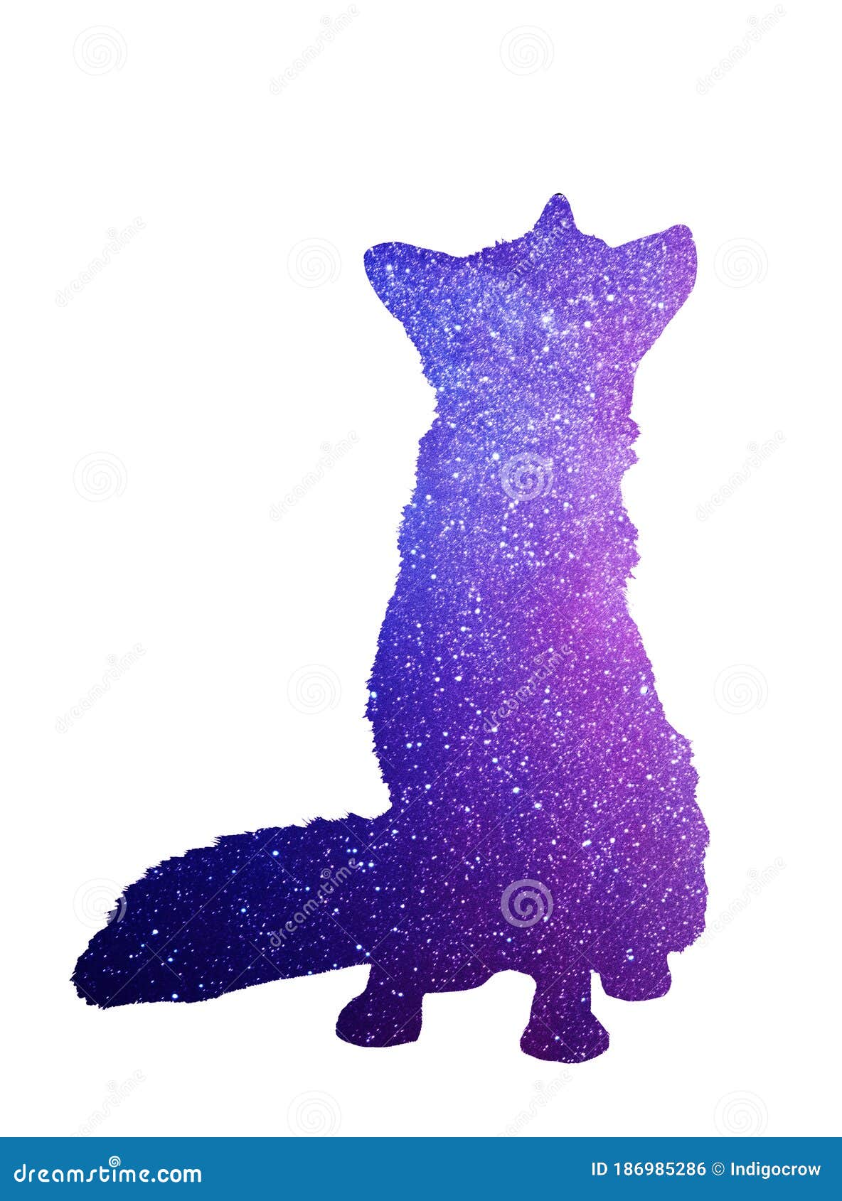 Galaxy Fox stock photo. Image of spirit, wiccan, foxes - 186985286