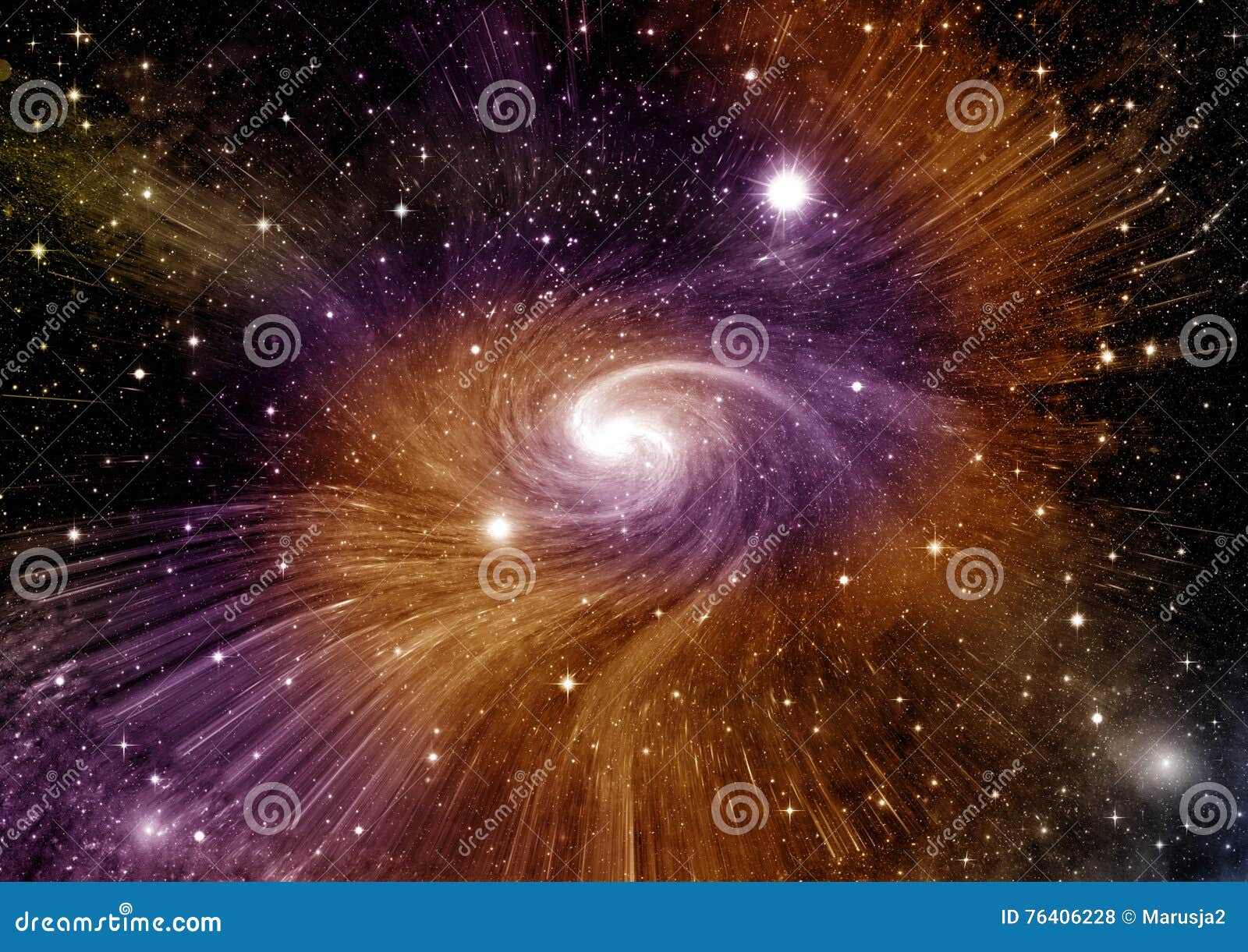 Galaxy in a free space stock illustration. Illustration of outer - 76406228