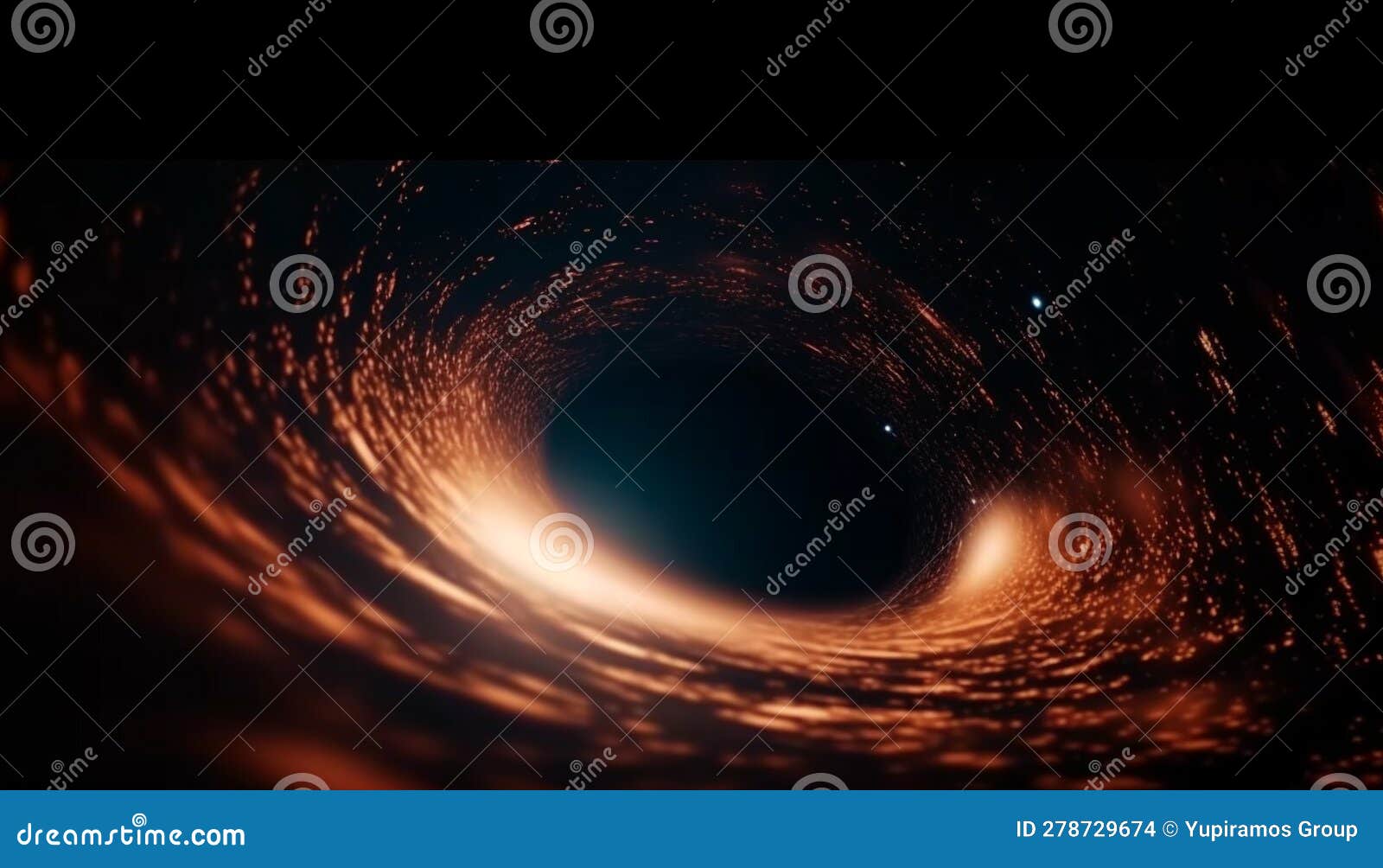 Galaxy Glowing Circle Illuminates Deep Space, a Futuristic Natural ...