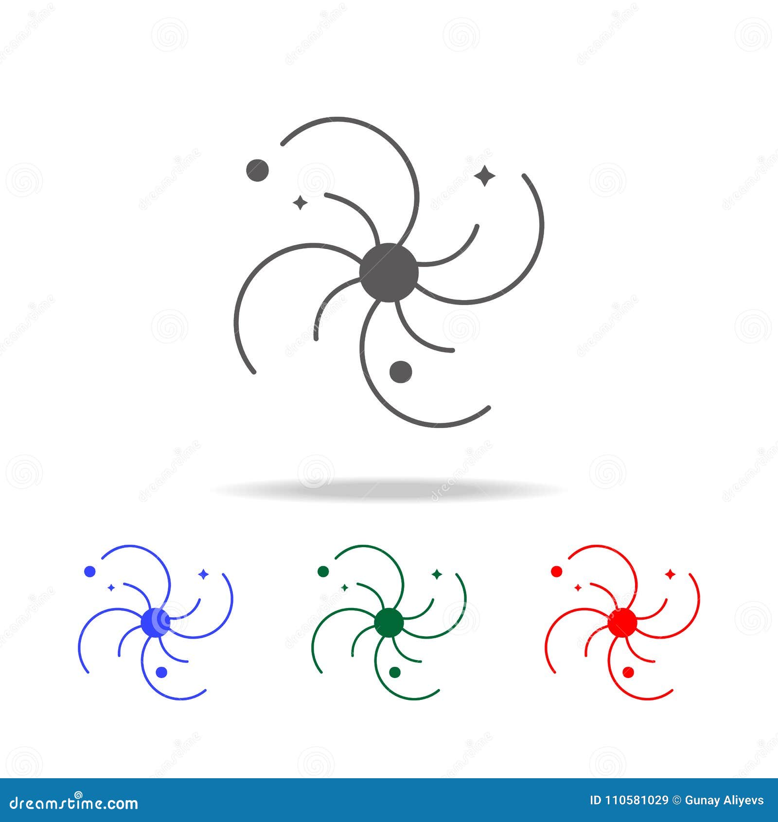 Galaxy Icon. Elements in Multi Colored Icons for Mobile Concept and Web ...