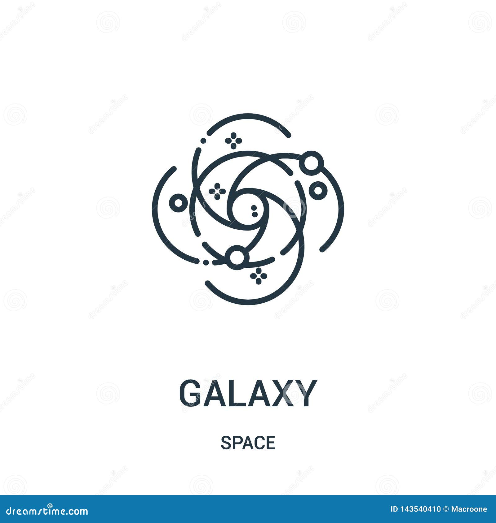 Galaxy Icon Vector from Space Collection. Thin Line Galaxy Outline Icon ...