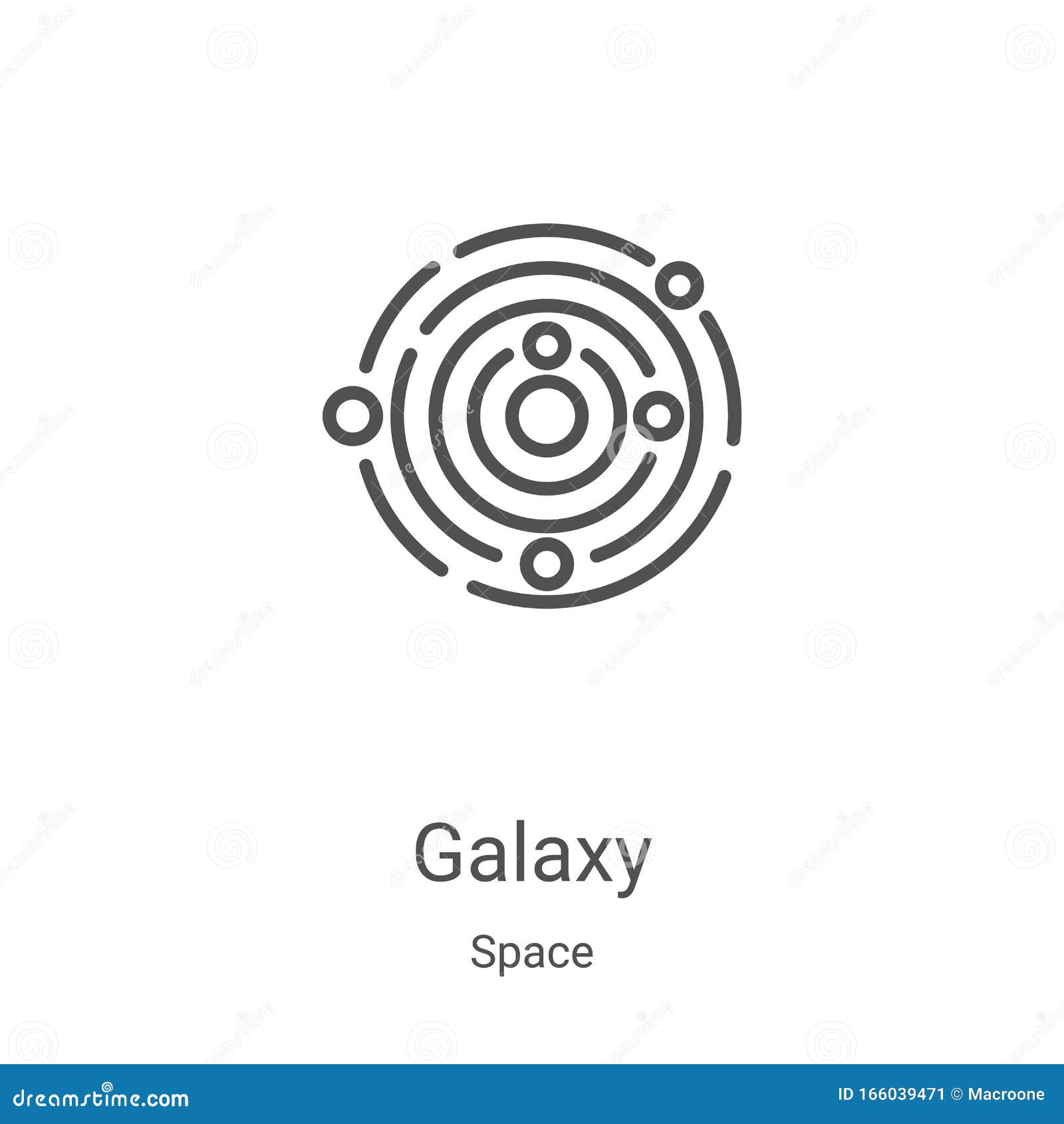 Galaxy Icon Vector from Space Collection. Thin Line Galaxy Outline Icon ...
