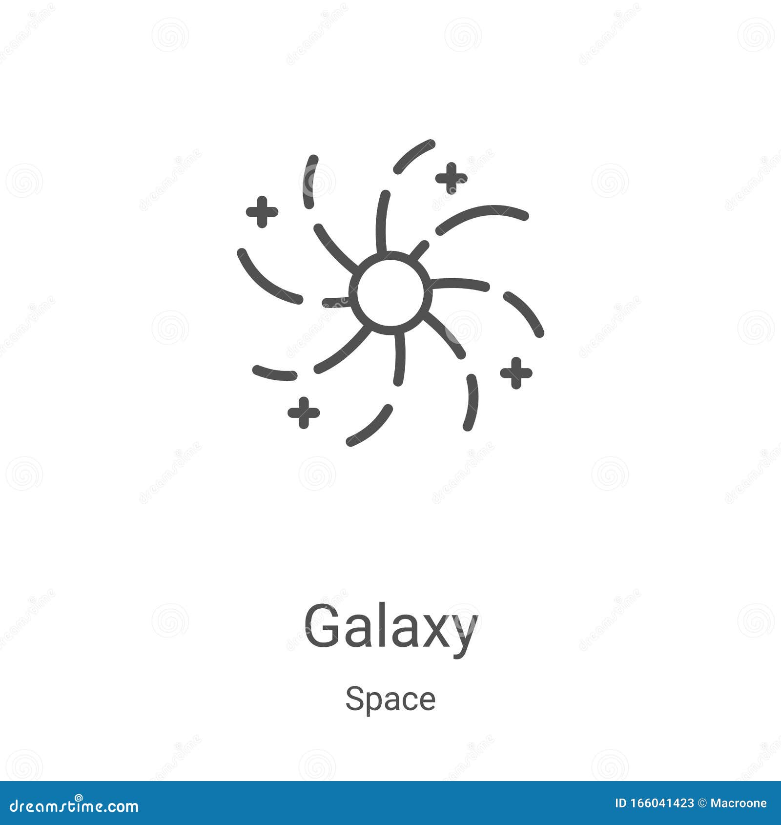 Galaxy Icon Vector from Space Collection. Thin Line Galaxy Outline Icon ...