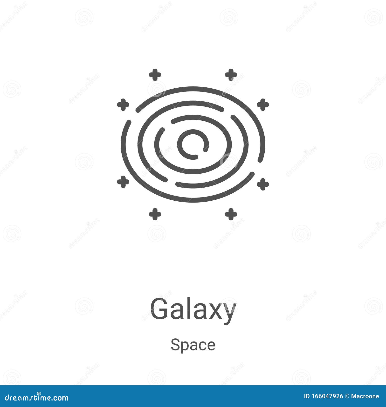 Galaxy Icon Vector from Space Collection. Thin Line Galaxy Outline Icon ...