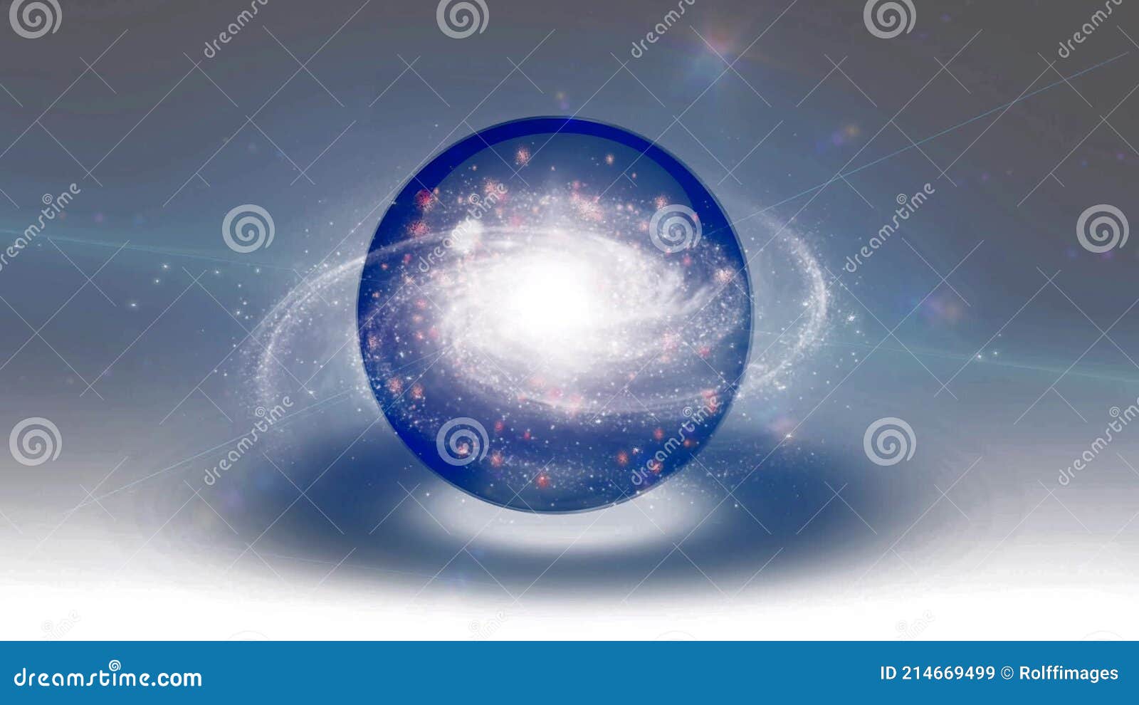 Galaxy in crystal ball stock video. Video of spirit - 214669499