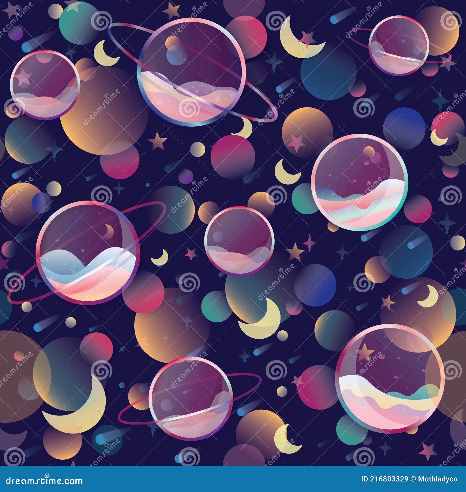 Galaxy, Intergalactic Seamless Repeat Pattern Background Stock ...