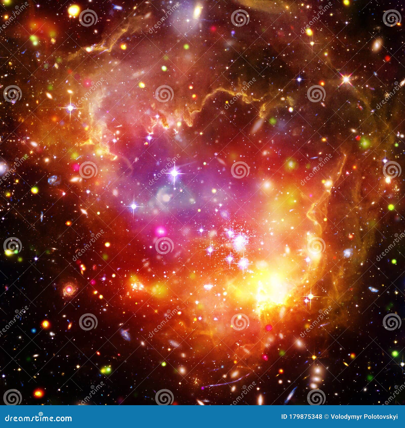 Galaxy and Light. the Elements of this Image Furnished by NASA Stock ...