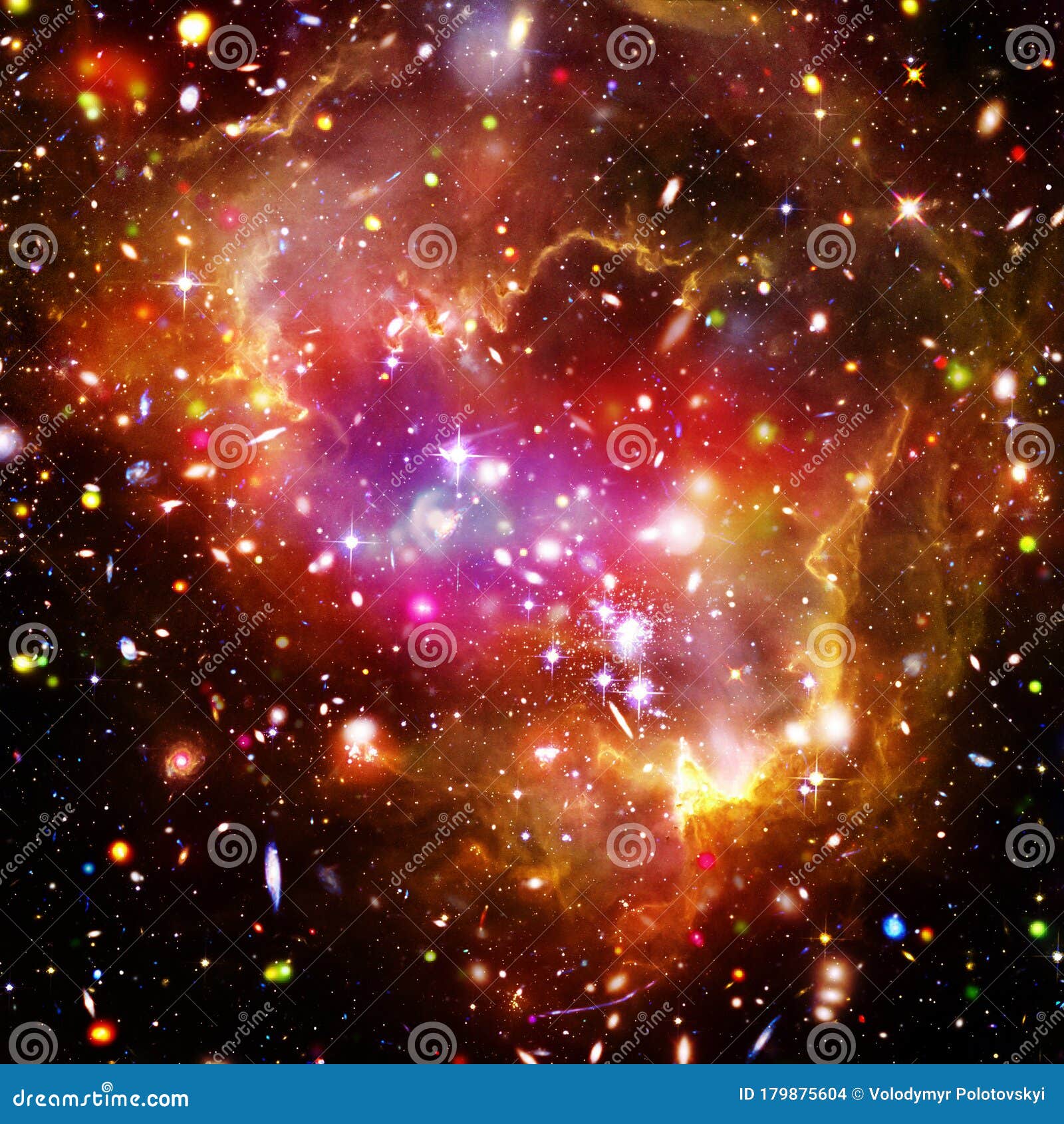 Galaxy and Light. the Elements of this Image Furnished by NASA Stock ...