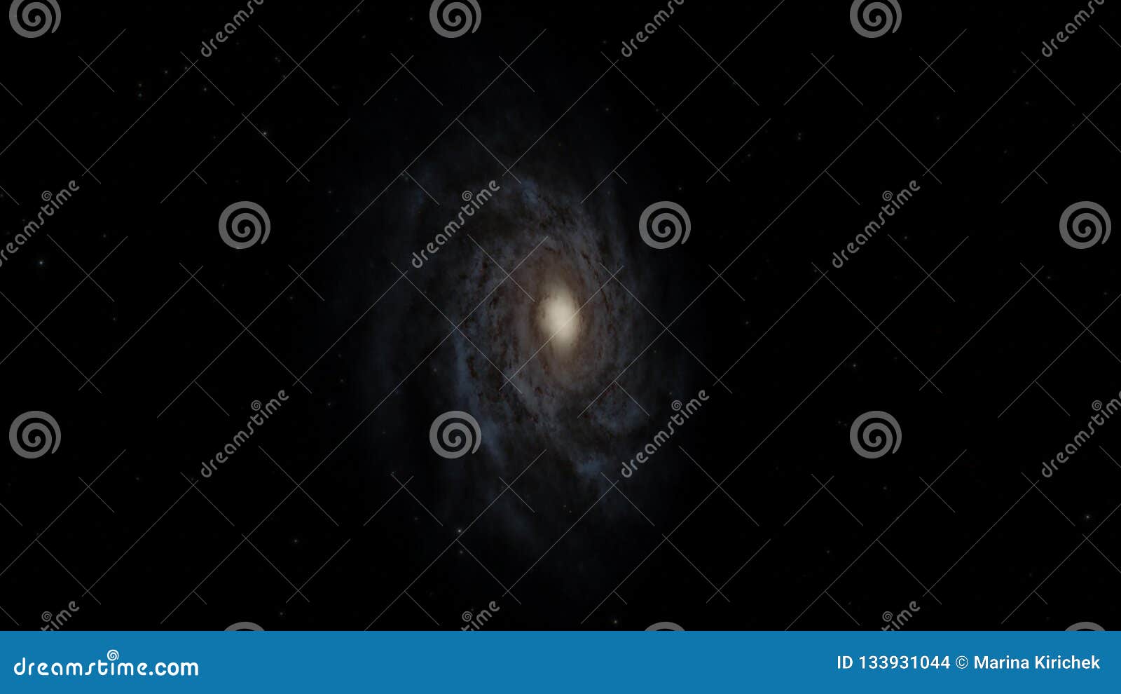 Galaxy, Milky Way Galaxy, 50,000 Light Years Across. Stock Illustration ...