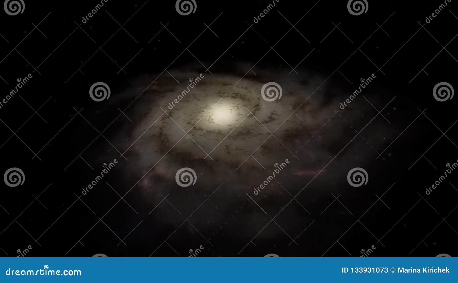 Galaxy, Milky Way Galaxy, 50,000 Light Years Across. Stock Illustration ...