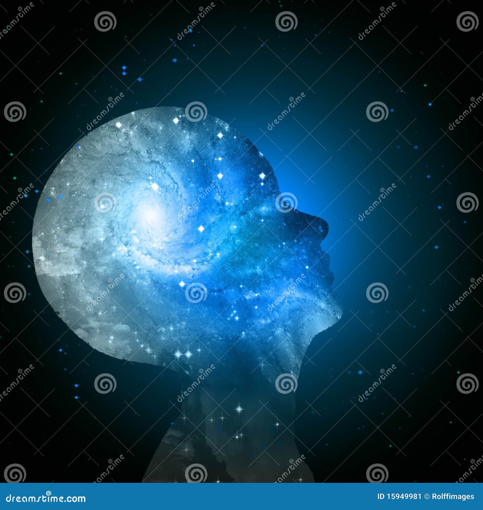 Galaxy Mind stock illustration. Illustration of beauty - 15949981