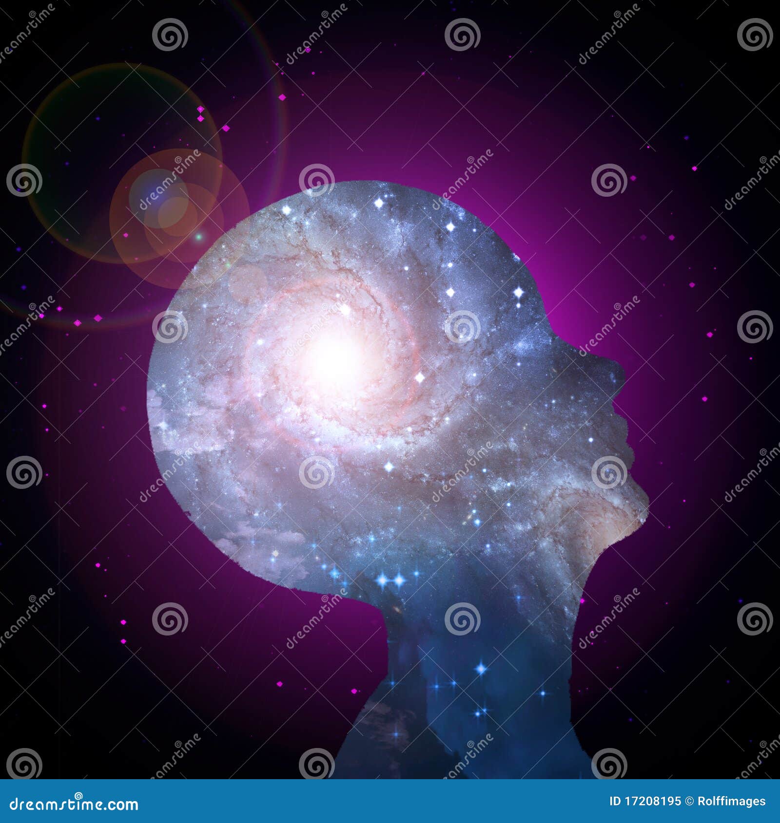 Galaxy Mind stock illustration. Illustration of education - 17208195