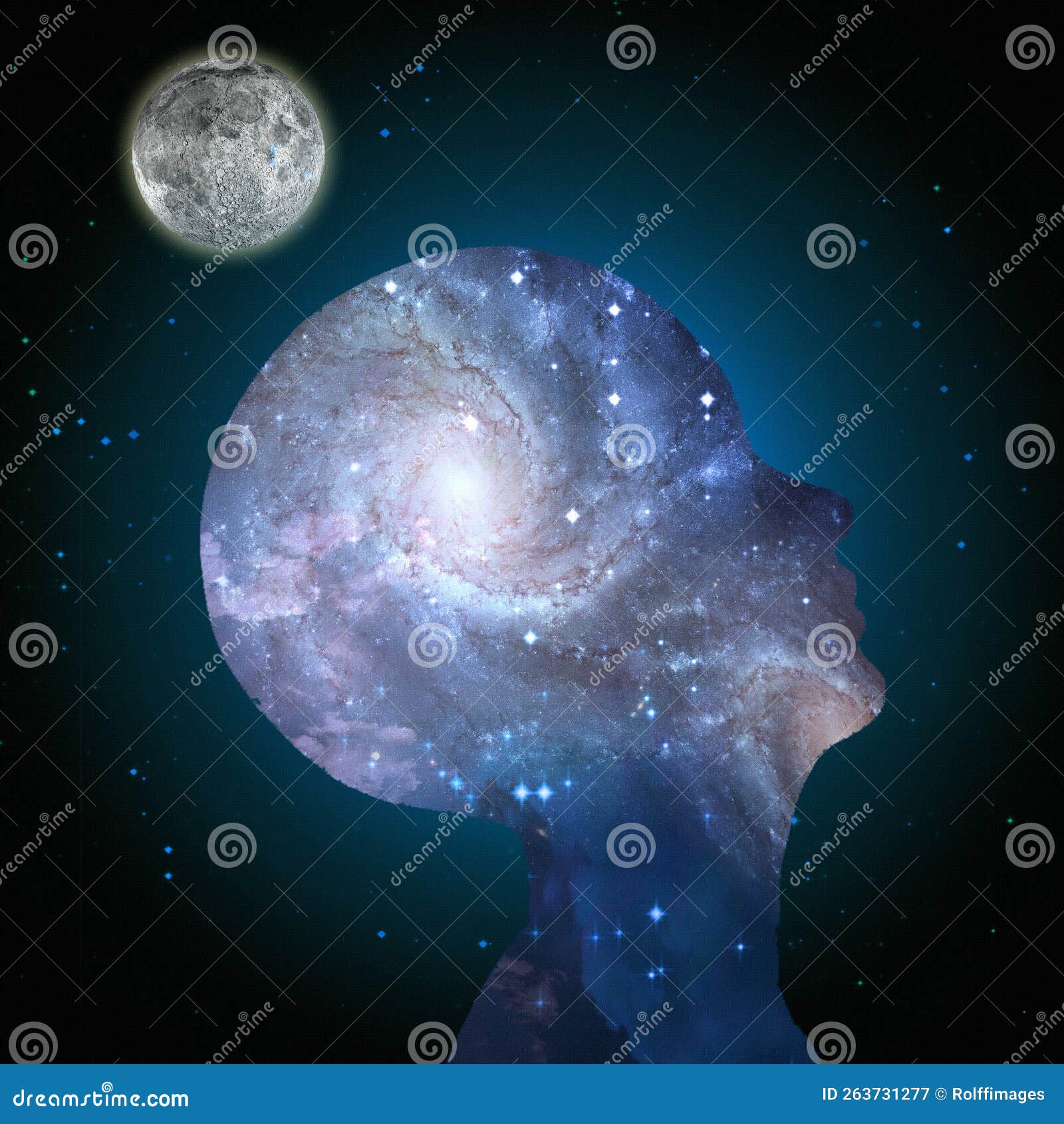Galaxy Mind Art stock illustration. Illustration of fantasy - 263731277