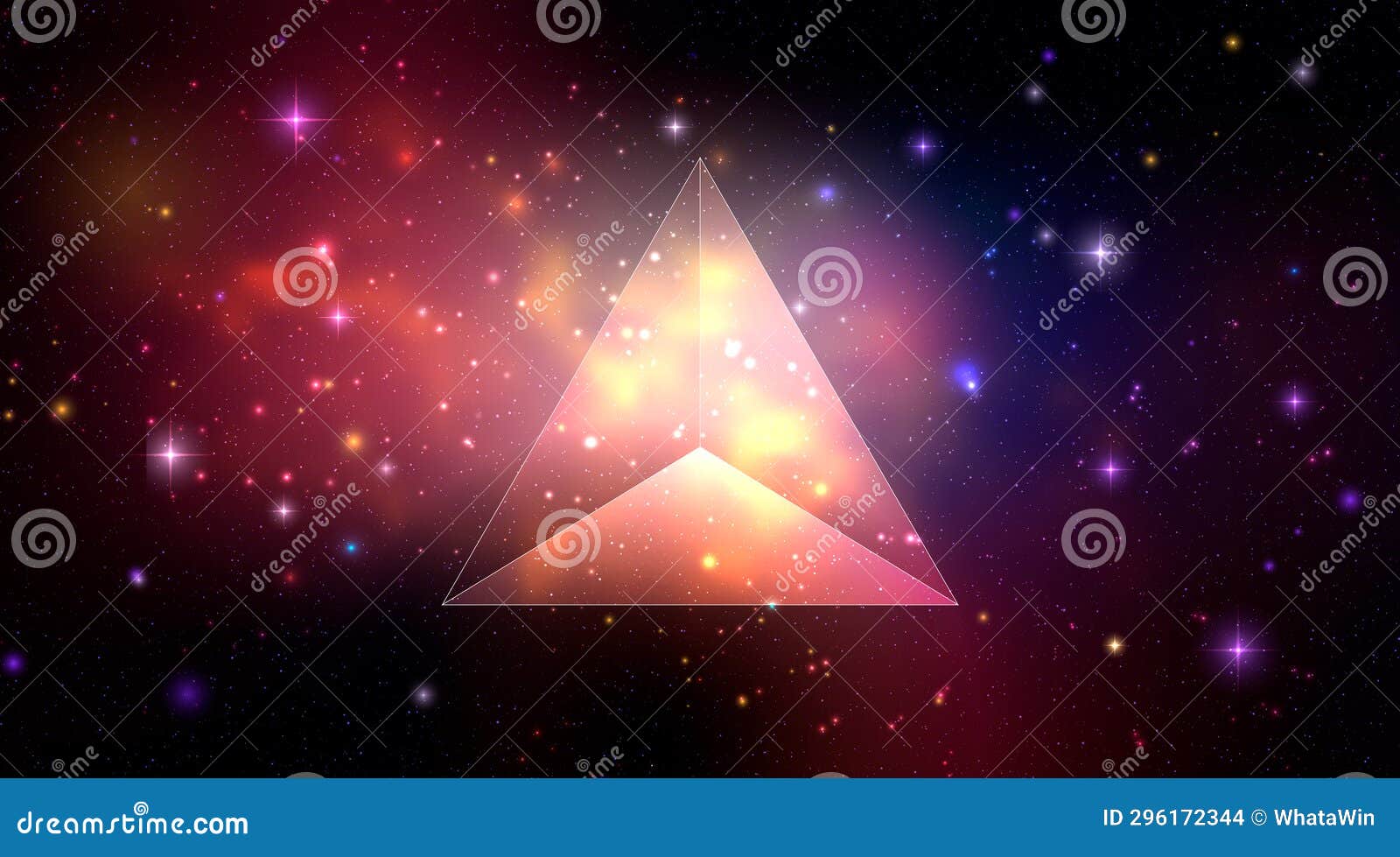 Galaxy Nebula Background Vector Illustration with Triangle Stock ...