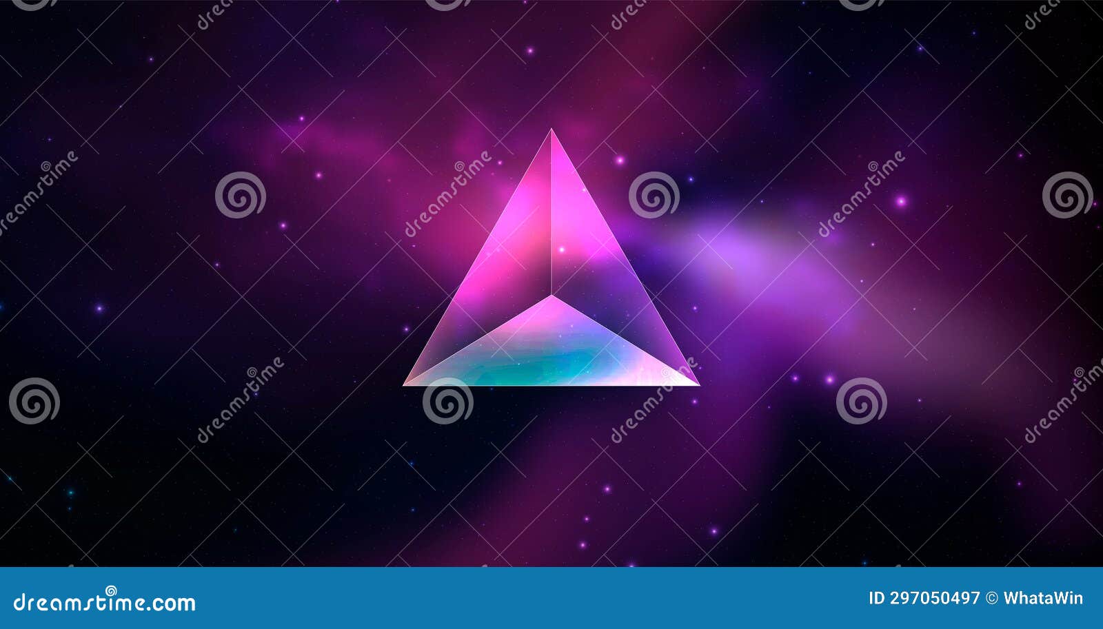 Galaxy Nebula Background Vector Illustration with Triangle Stock ...