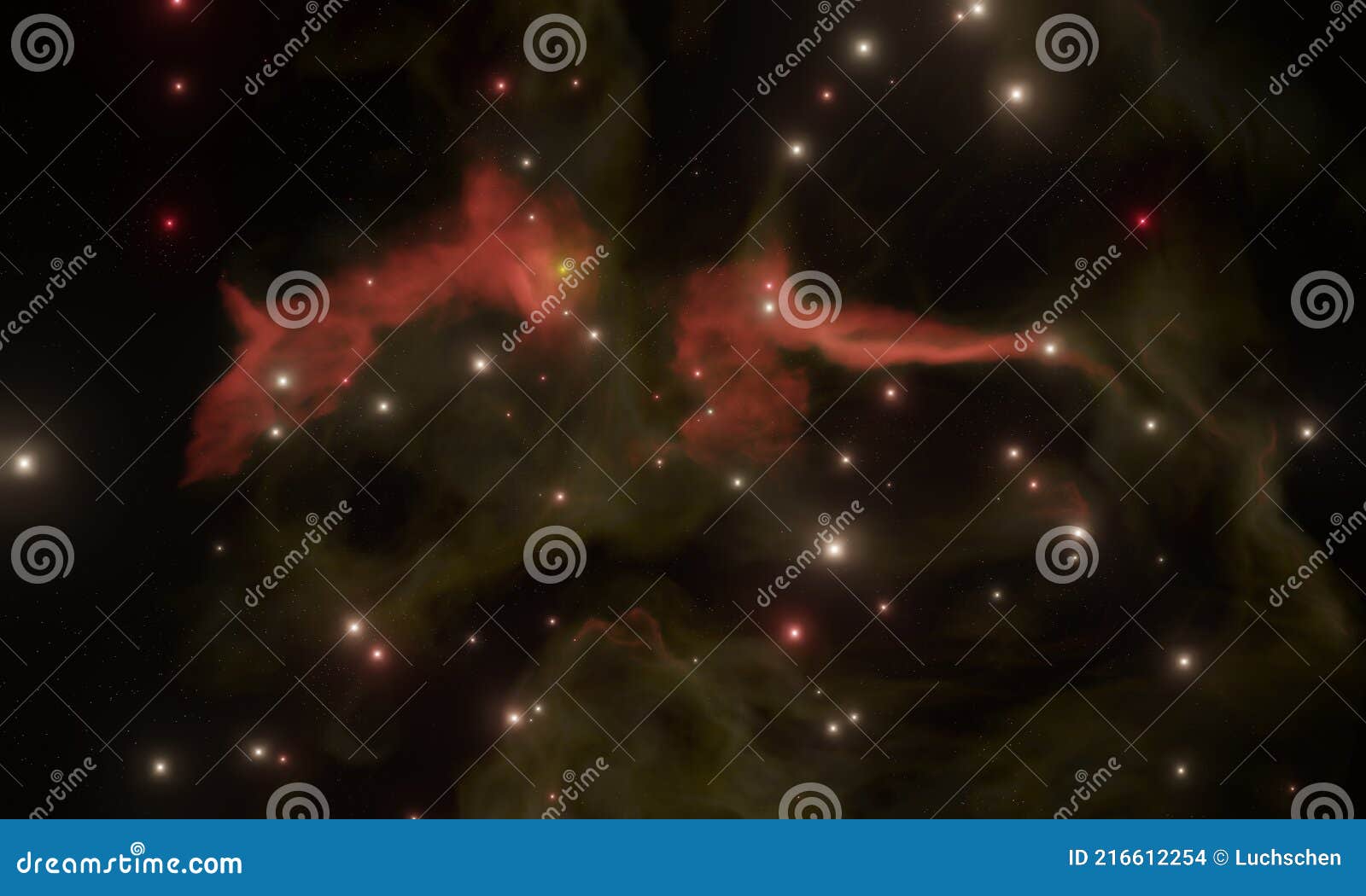 Galaxy nebula 3d render stock illustration. Illustration of ...