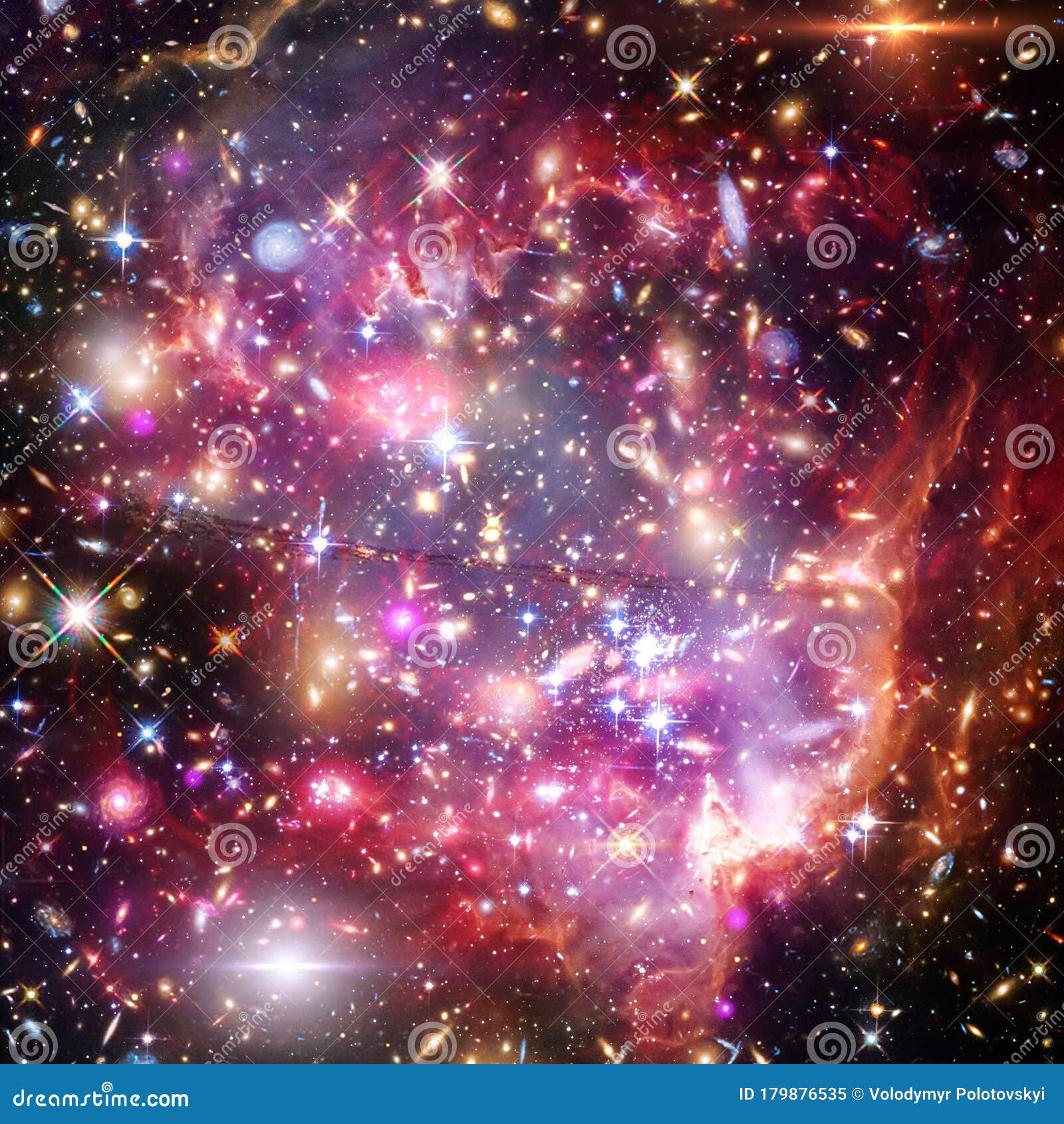 Galaxy, Nebula and Gas. the Elements of this Image Furnished by NASA ...