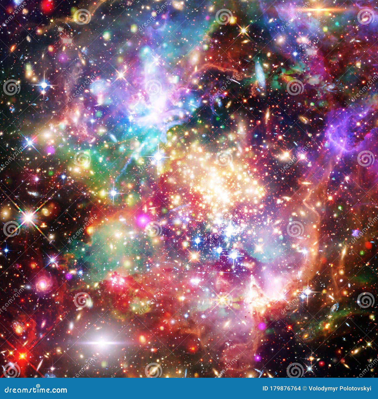 Galaxy, Nebula and Gas. the Elements of this Image Furnished by NASA ...
