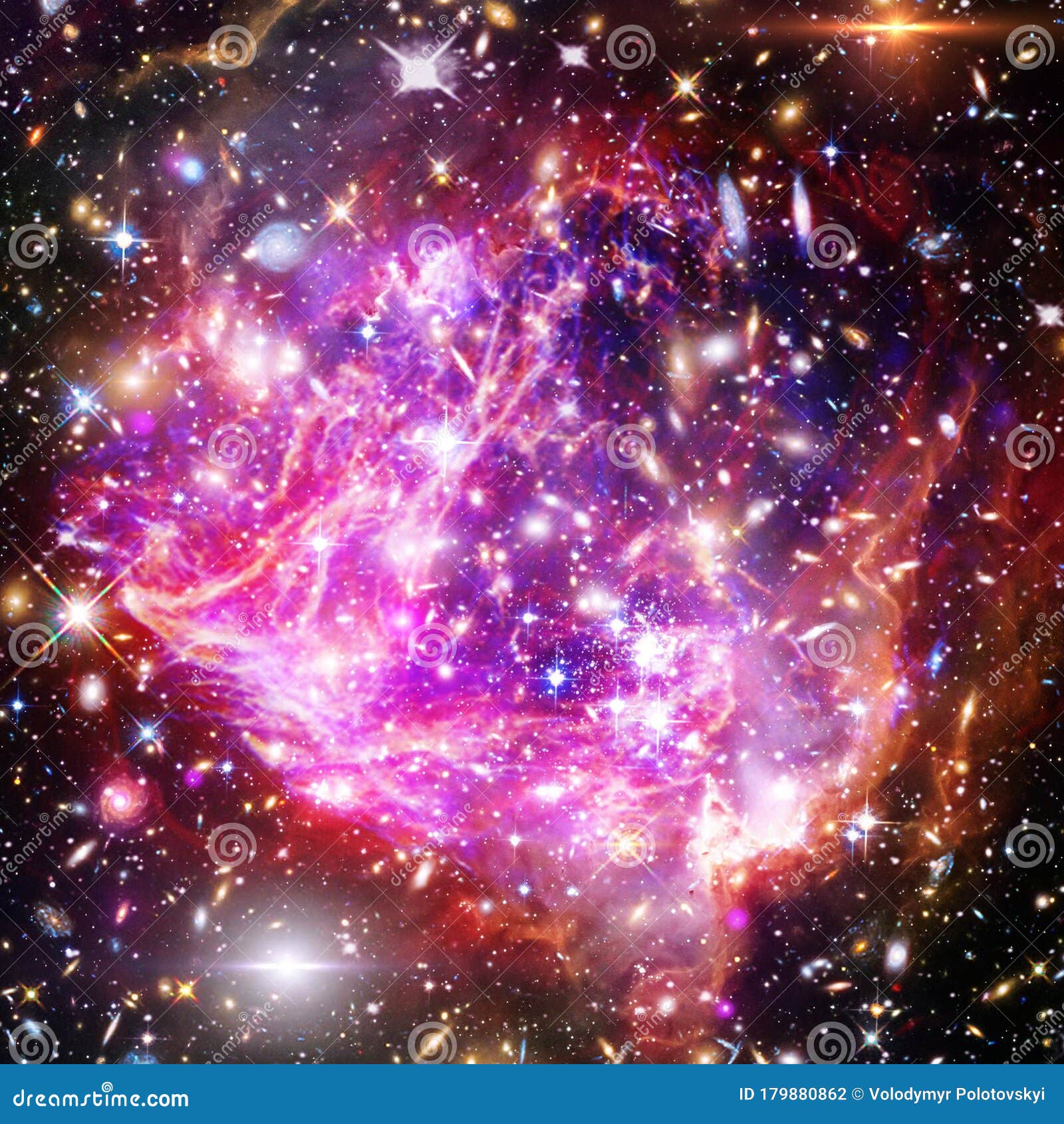 Galaxy, Nebula and Gas. the Elements of this Image Furnished by NASA ...