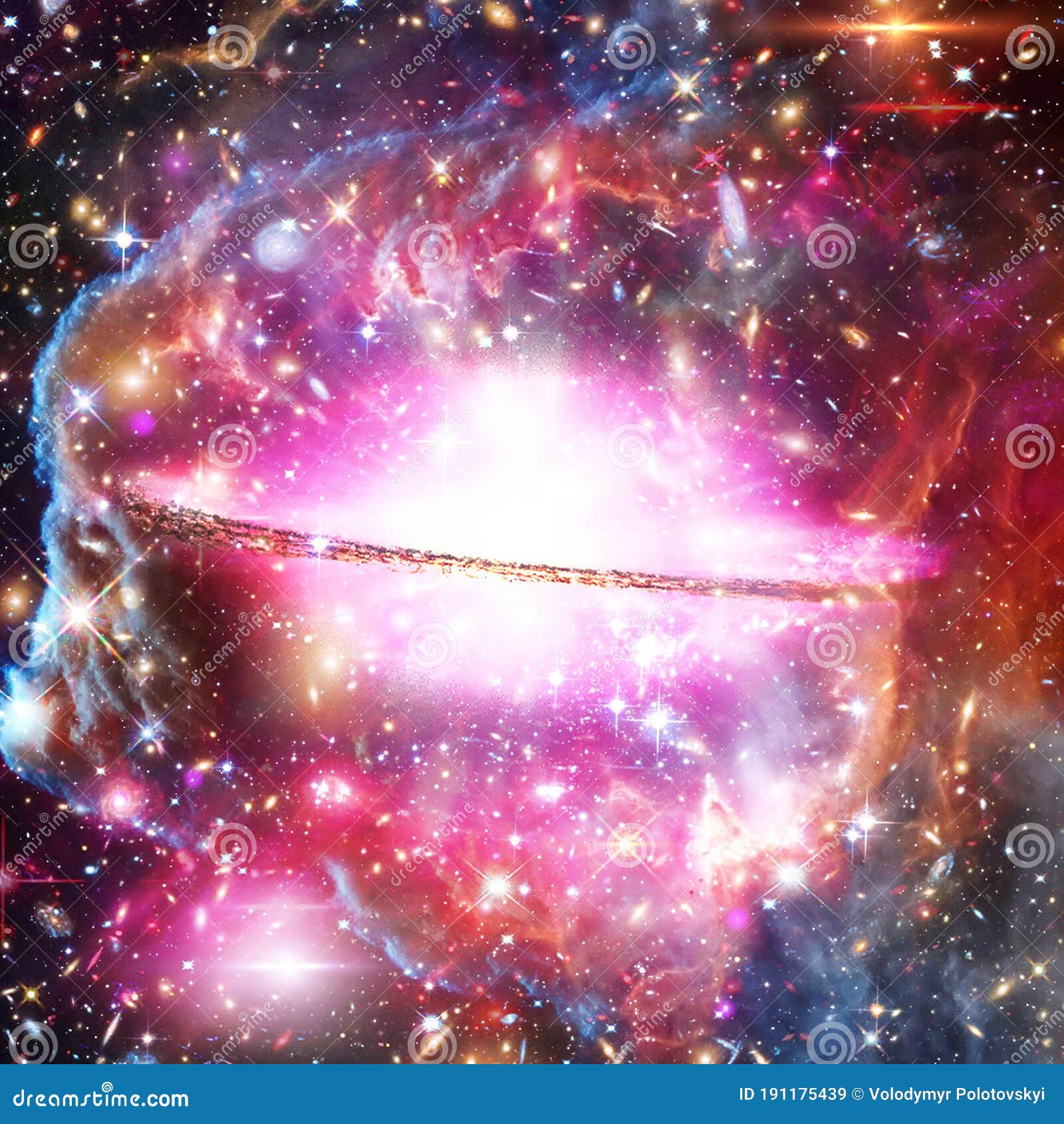 Galaxy, Nebula and Gas. the Elements of this Image Furnished by NASA ...