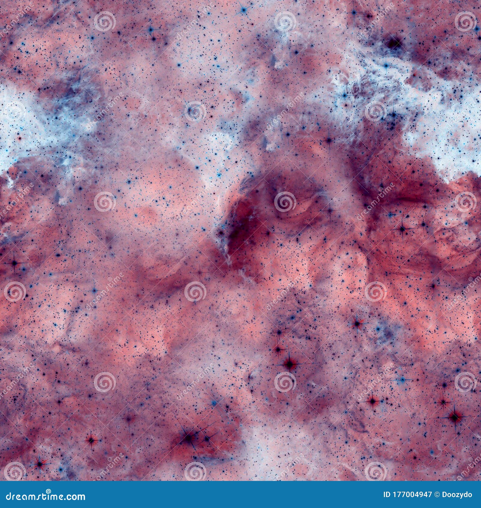 Galaxy Pattern Repeated Design. Red Abstract Stock Illustration ...