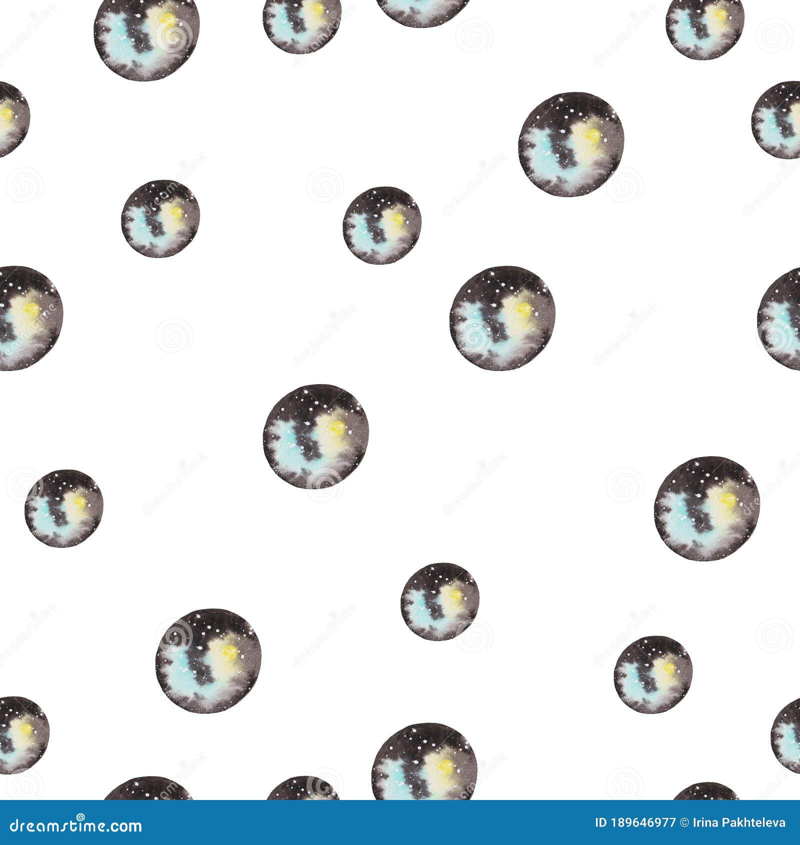 Galaxy, Planets, Dots with Space Pattern. Seamless Texture. Stock ...