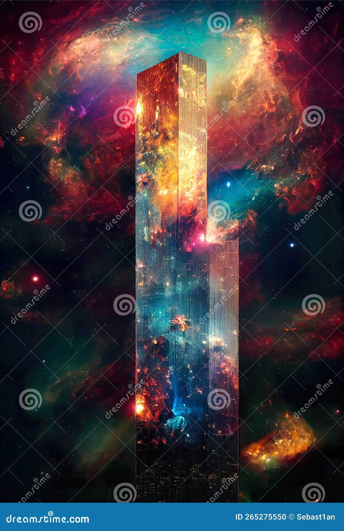 Galaxy in a Rectangular Shape Inside a Galaxy, Illustration Stock ...