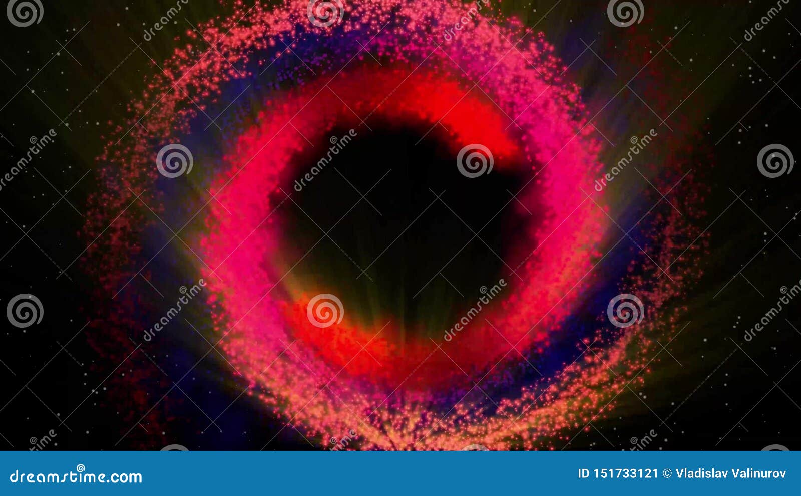 Galaxy Red, Spinning Clockwise, Bright Round Particles Stock ...