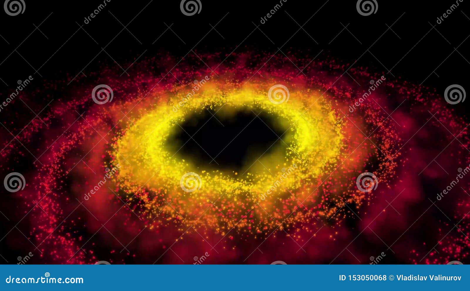 Galaxy Red, Spinning Clockwise, Bright Round Particles Stock ...