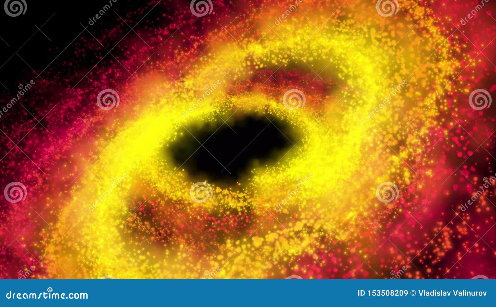Galaxy Red, Spinning Clockwise, Bright Round Particles Stock ...