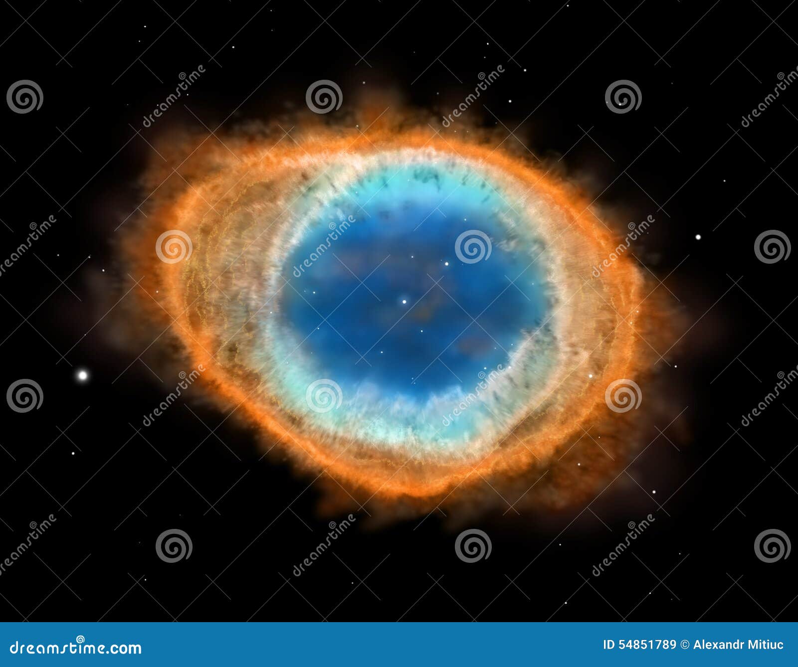 Galaxy : Ring Nebula M57 stock illustration. Illustration of orbital ...