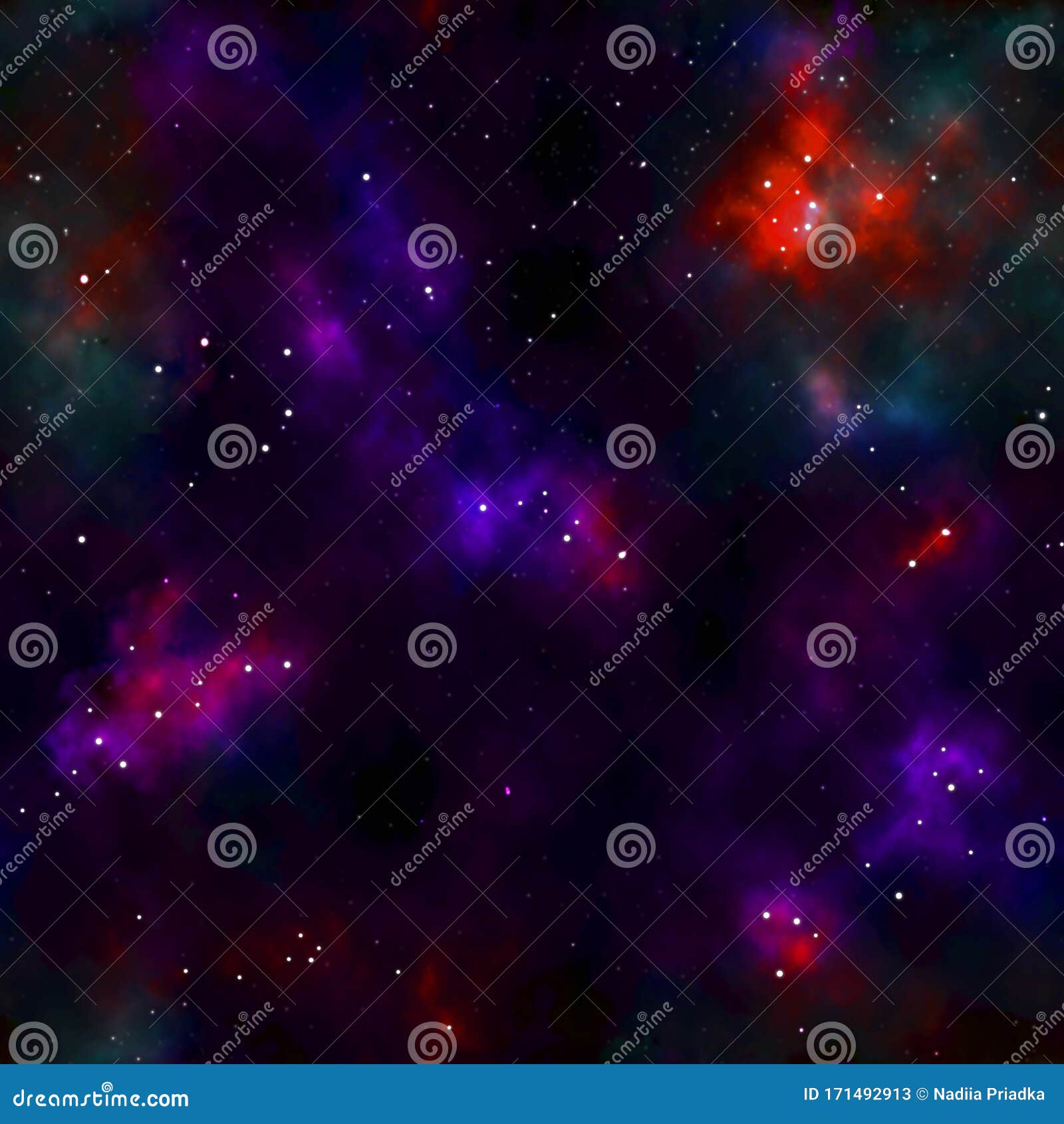 Galaxy Seamless Pattern. Space Universe Repeat Bright Marble Abstract ...