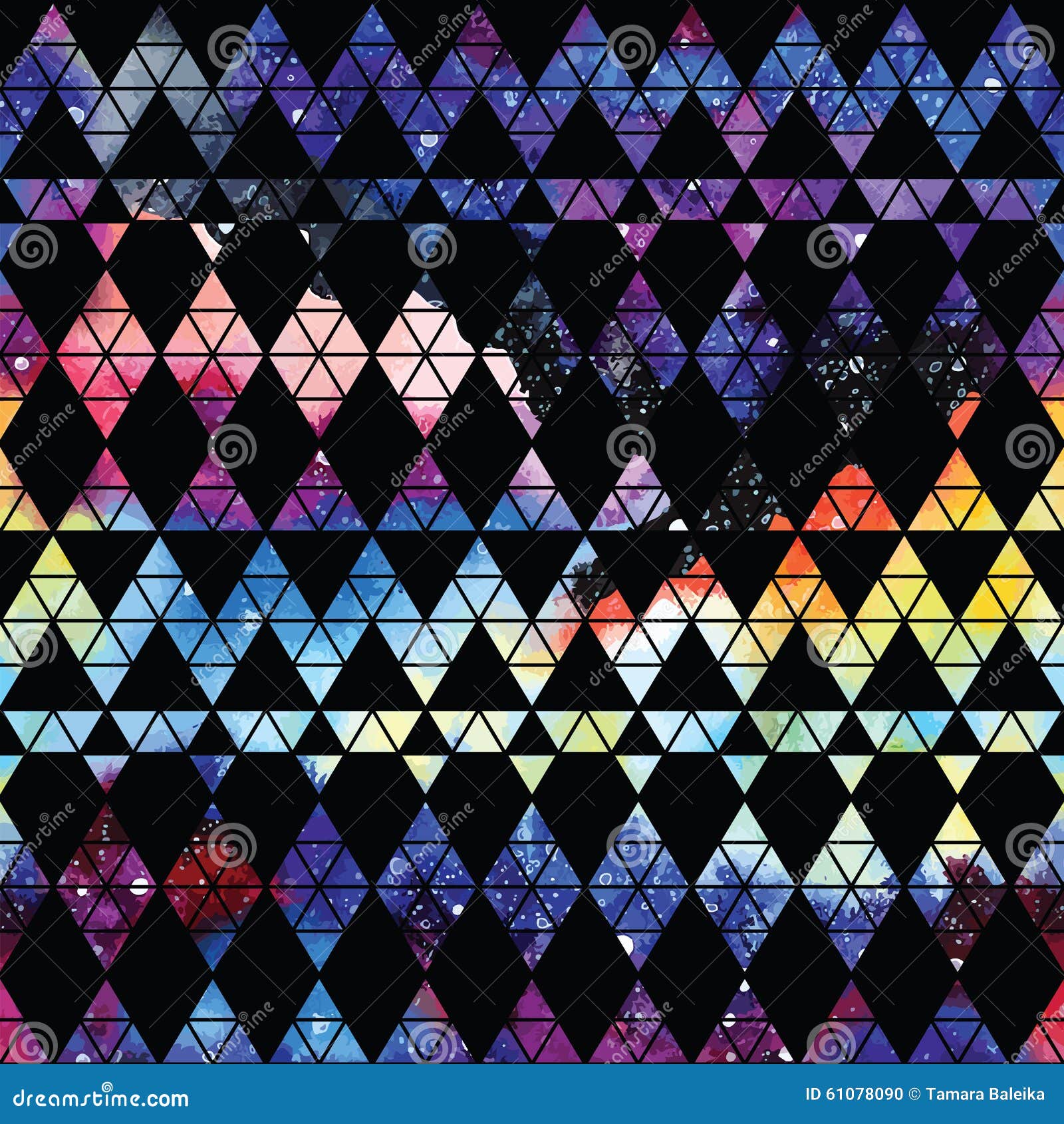 Galaxy seamless pattern. stock vector. Illustration of cosmos - 61078090