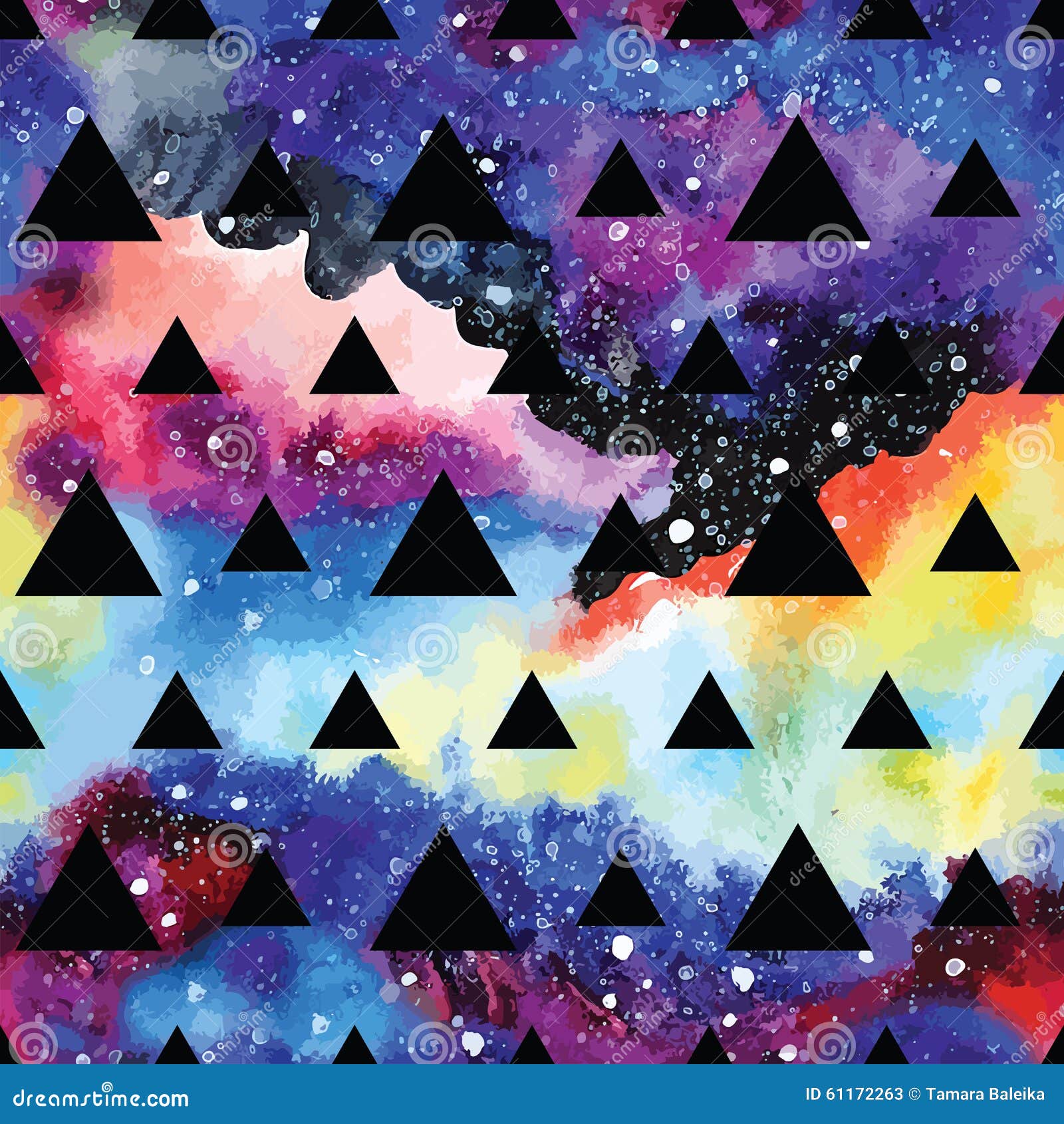 Galaxy seamless pattern. stock vector. Illustration of modern - 61172263