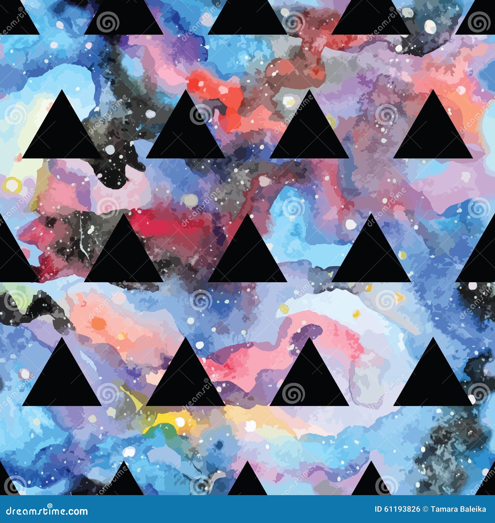 Galaxy seamless pattern. stock vector. Illustration of seamless - 61193826