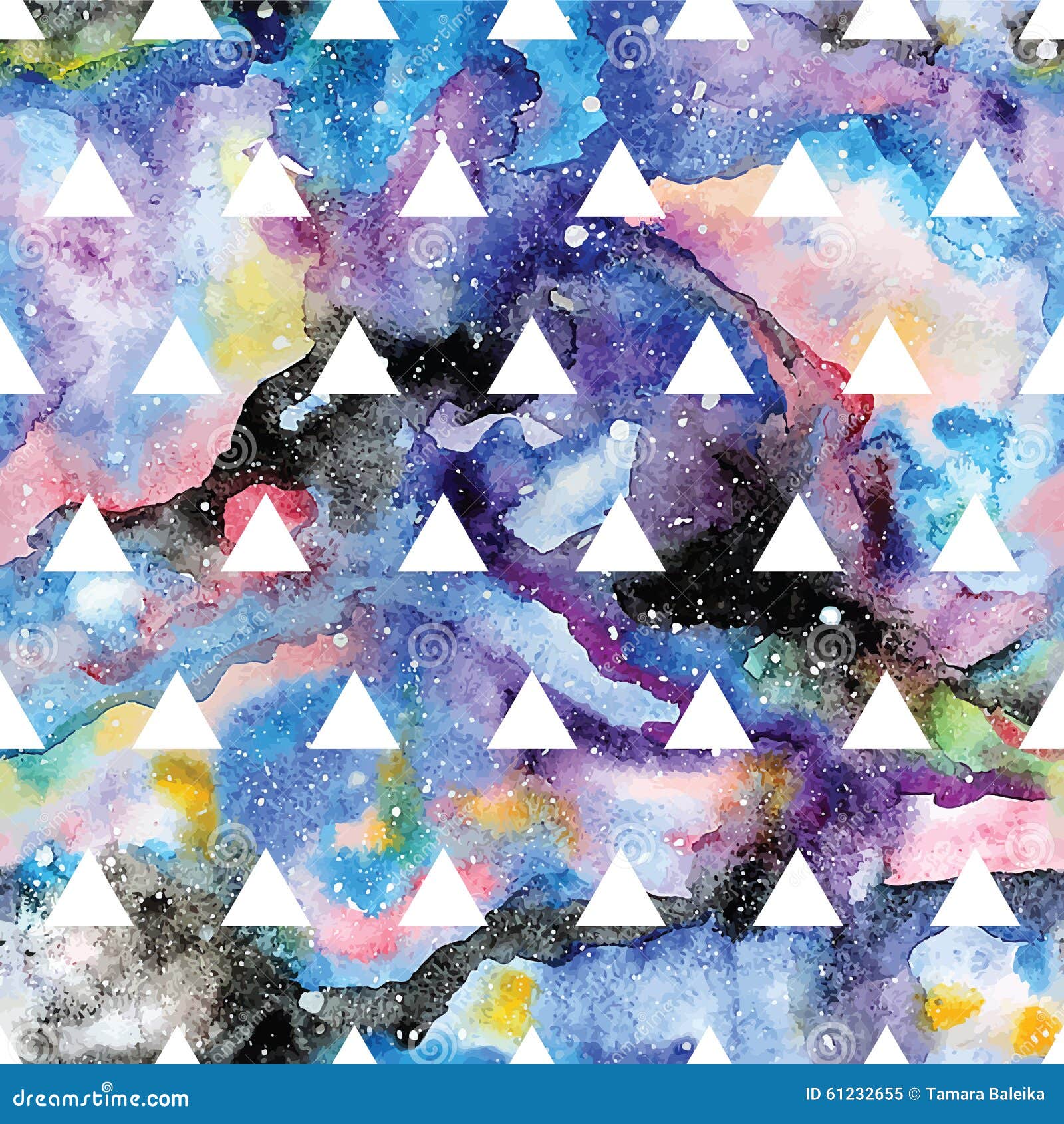 Galaxy seamless pattern. stock vector. Illustration of fractal - 61232655