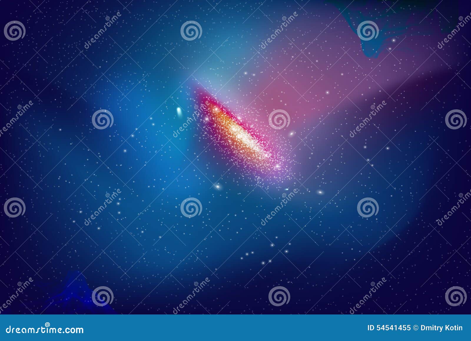 Galaxy stock illustration. Illustration of light, glow - 54541455