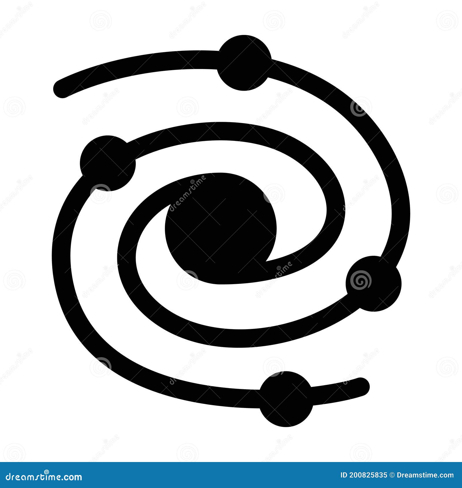 Galaxy Simple Icon. Line Design Stock Vector - Illustration of isolated ...
