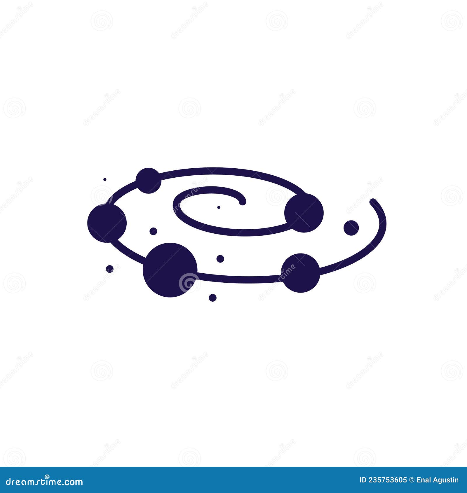 Galaxy Solar System Logo Design Stock Vector - Illustration of ...