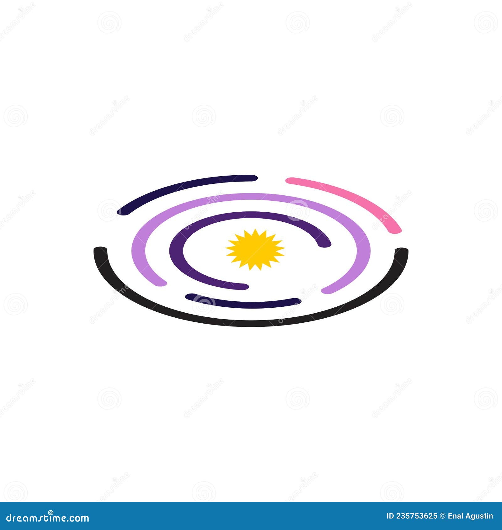 Galaxy Solar System Logo Design Stock Vector - Illustration of neptune ...