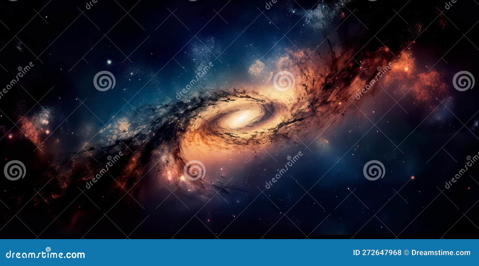 Galaxy Somewhere in Outer Space. Cosmic Wallpaper.Generative AI Stock ...