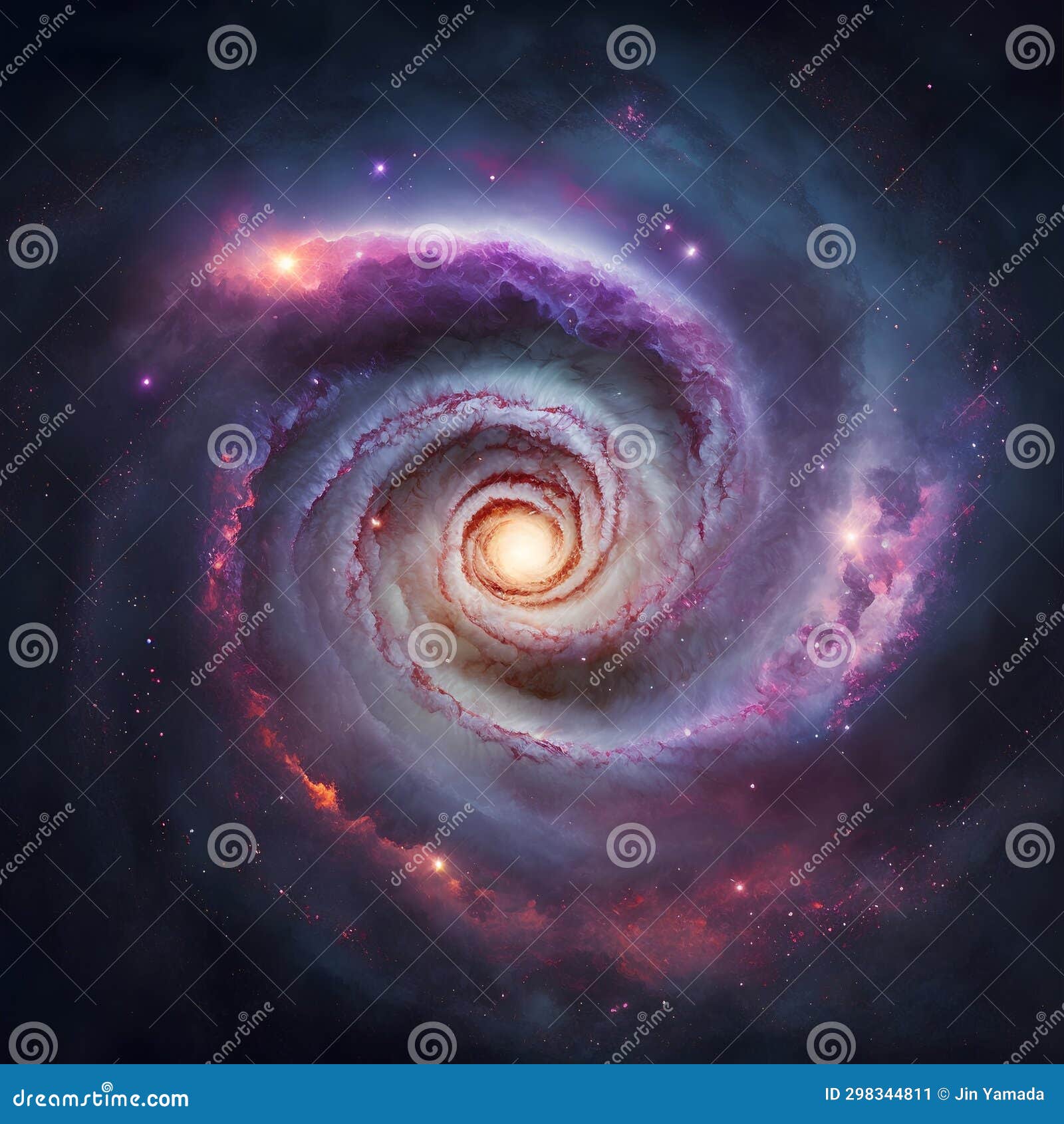 Galaxy in Space, Computer Generated Abstract Background, 3D Render ...