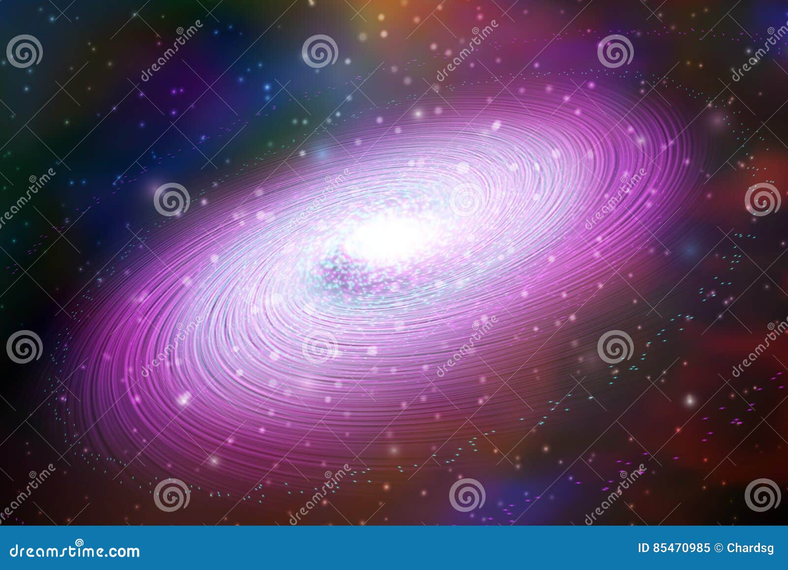 Galaxy in Space. Cosmic Vector Illustration. Stock Vector ...
