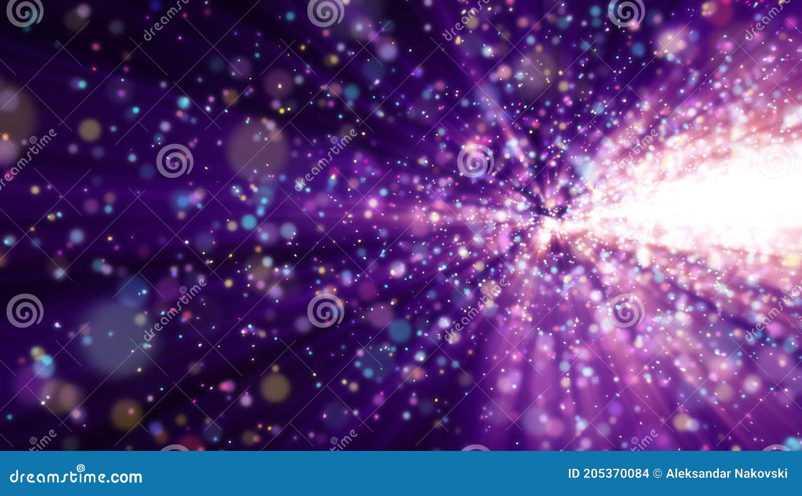 Galaxy in Space Light Particle Stock Illustration - Illustration of ...