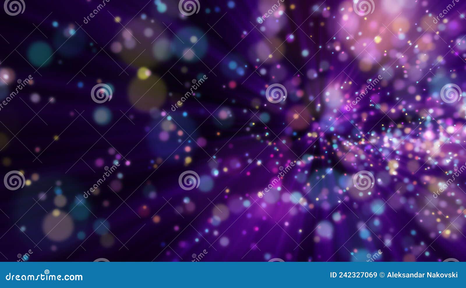 Galaxy in Space Light Particle Stock Illustration - Illustration of ...