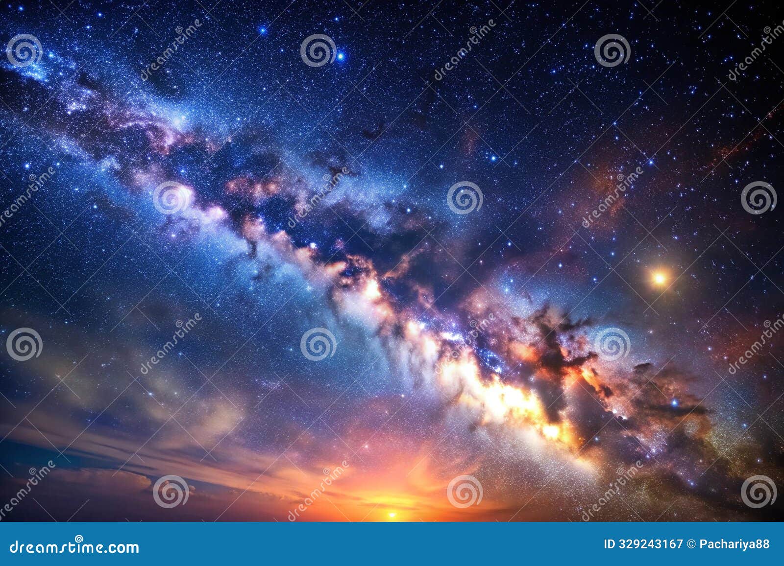 Galaxy Space and Stars Light Empty Background AI-Generated Content ...